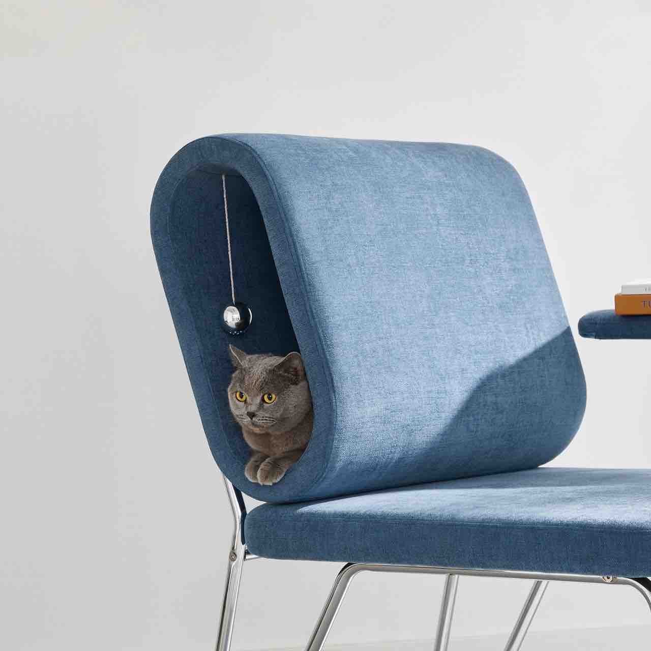 Ce fauteuil design a été conçu pour que votre chat se cache dans le ...