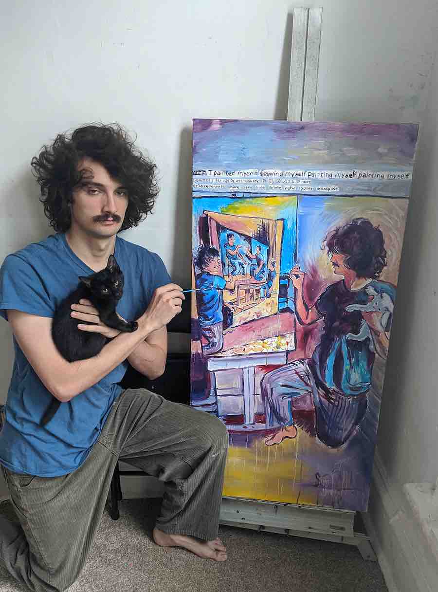 L'artiste Seamus Wray peint une série incroyable de portraits de lui-même