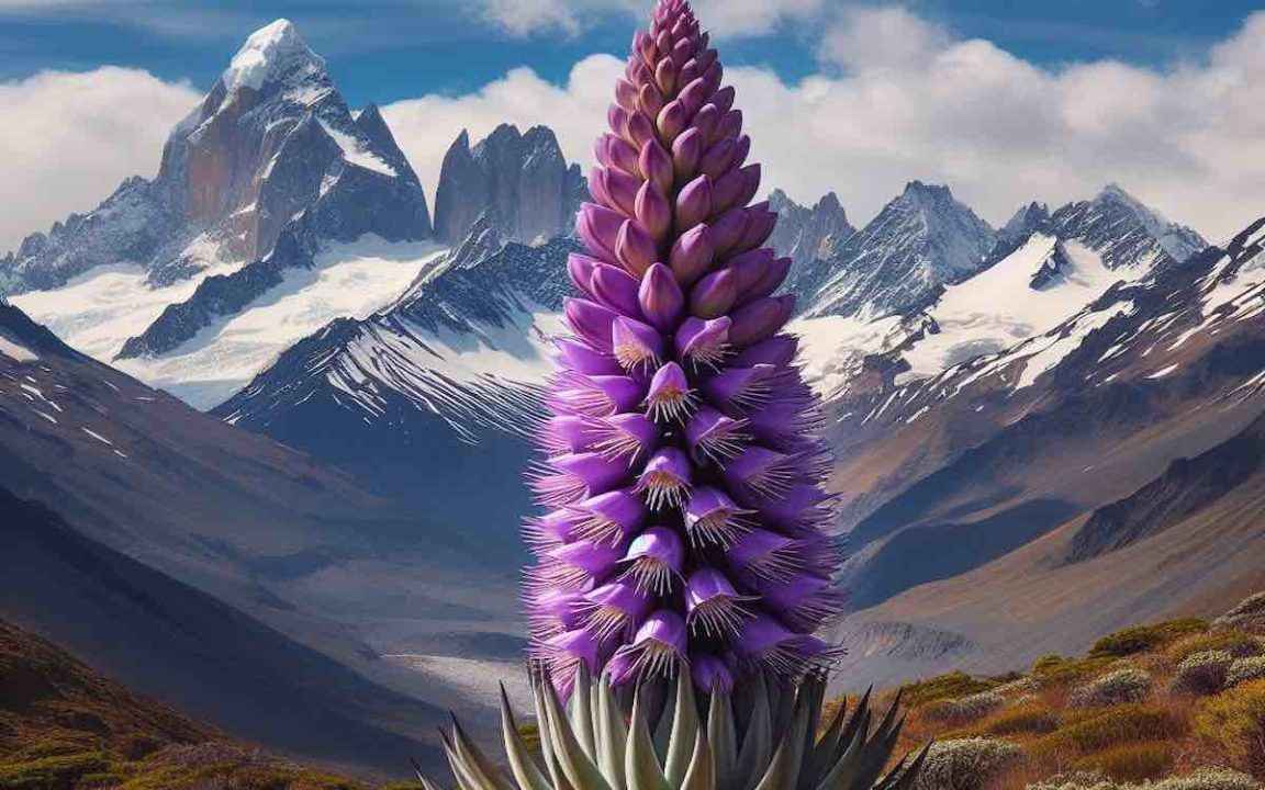 La plante Sapphire Tower fleurit pour la première et la dernière fois ...