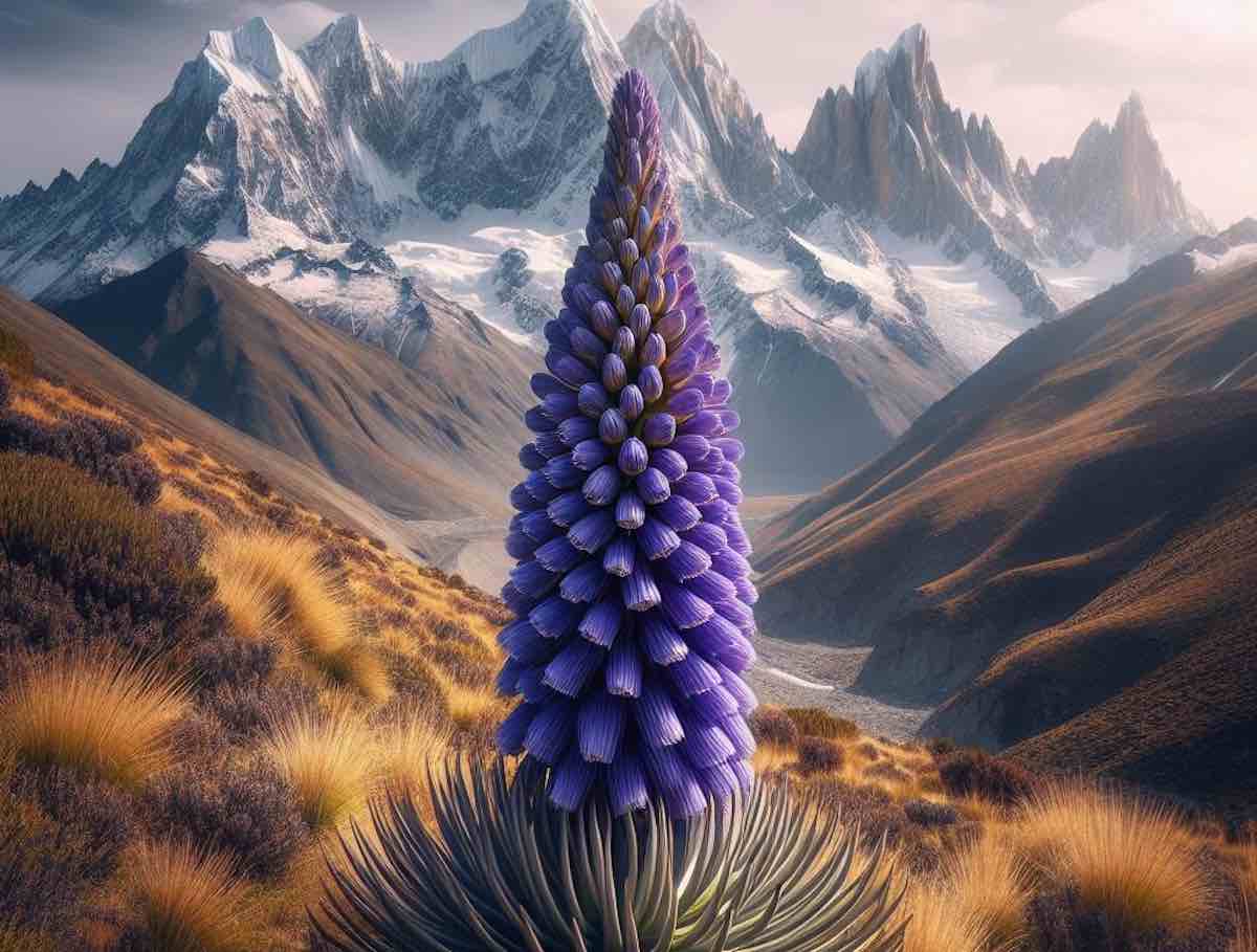 La plante Sapphire Tower fleurit pour la première et la dernière fois ...
